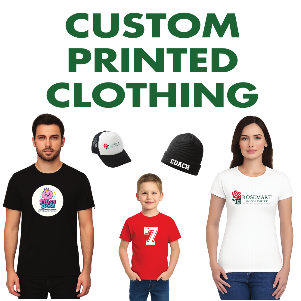 Custom Printed Clothing – Rosemart signs Limited