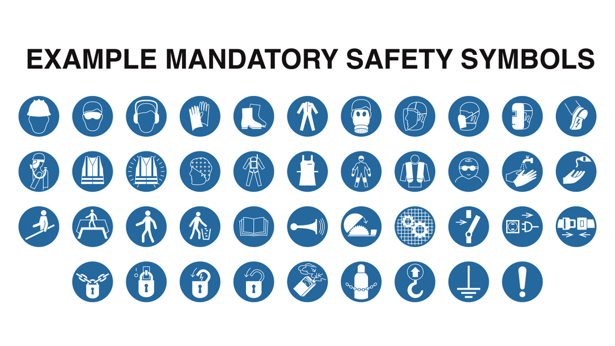 Create your own Portrait mandatory safety sign. Any symbol or text ...