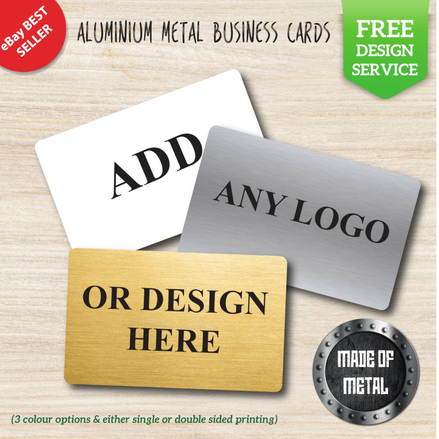 Aluminium Metal Business Cards | Custom Printed Business, Loyalty & Me ...