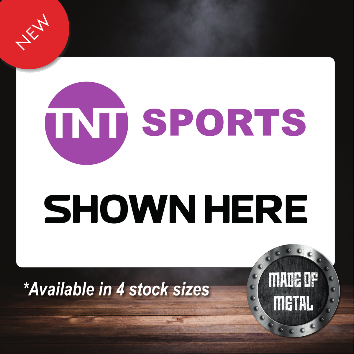 TNT sports shown here home bar metal Sign. Can be personalised ...