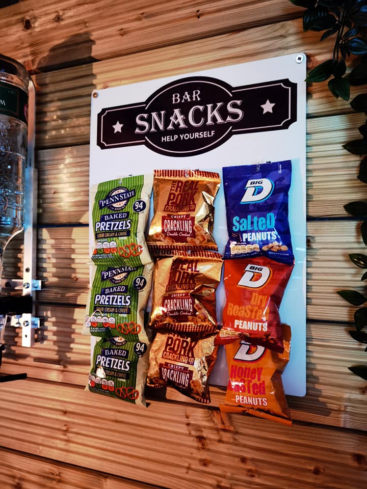 Personalised wall mounted bar snack(s) holder – Rosemart signs Limited