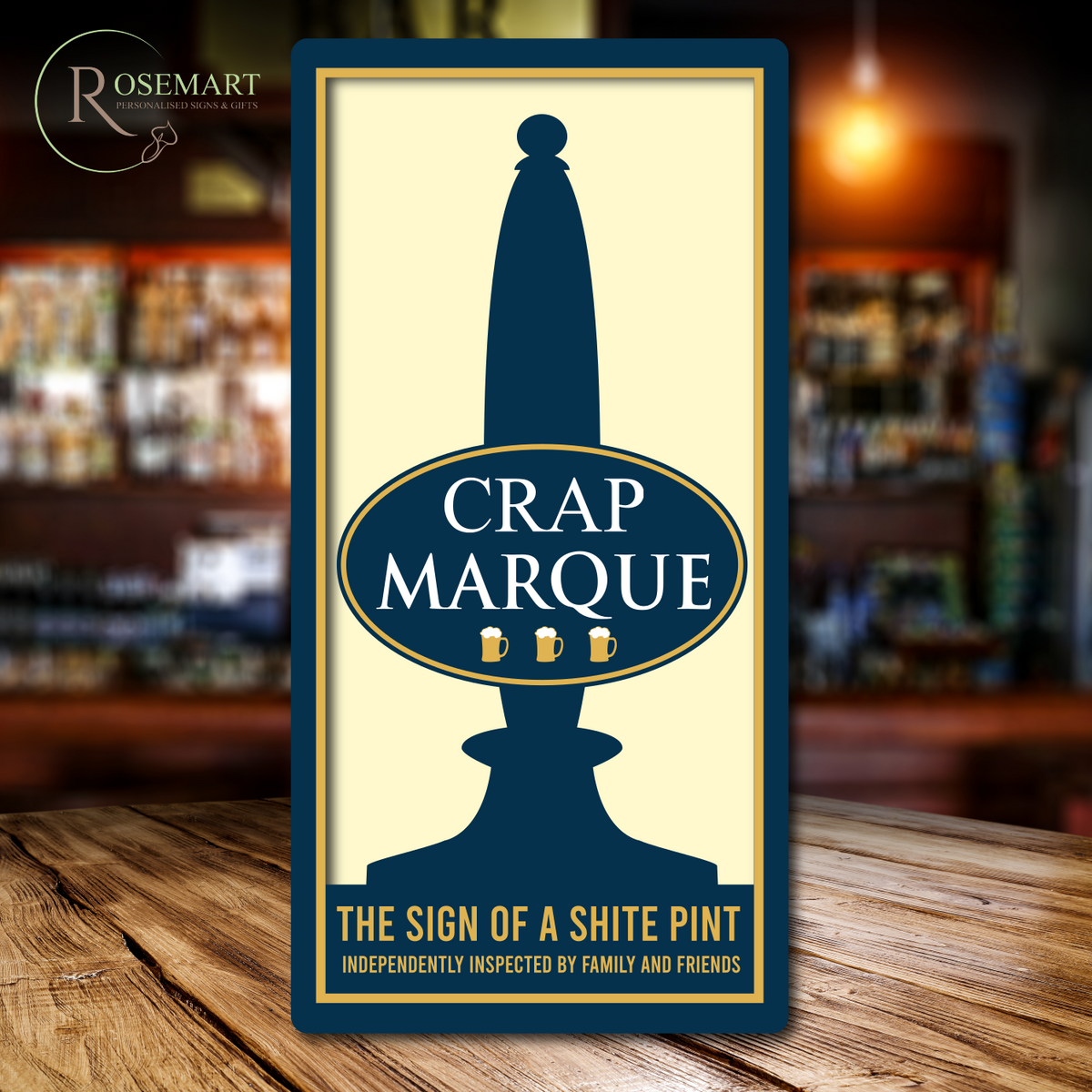 Crap Marque Fun Novelty Bar Sign – Rosemart signs Limited