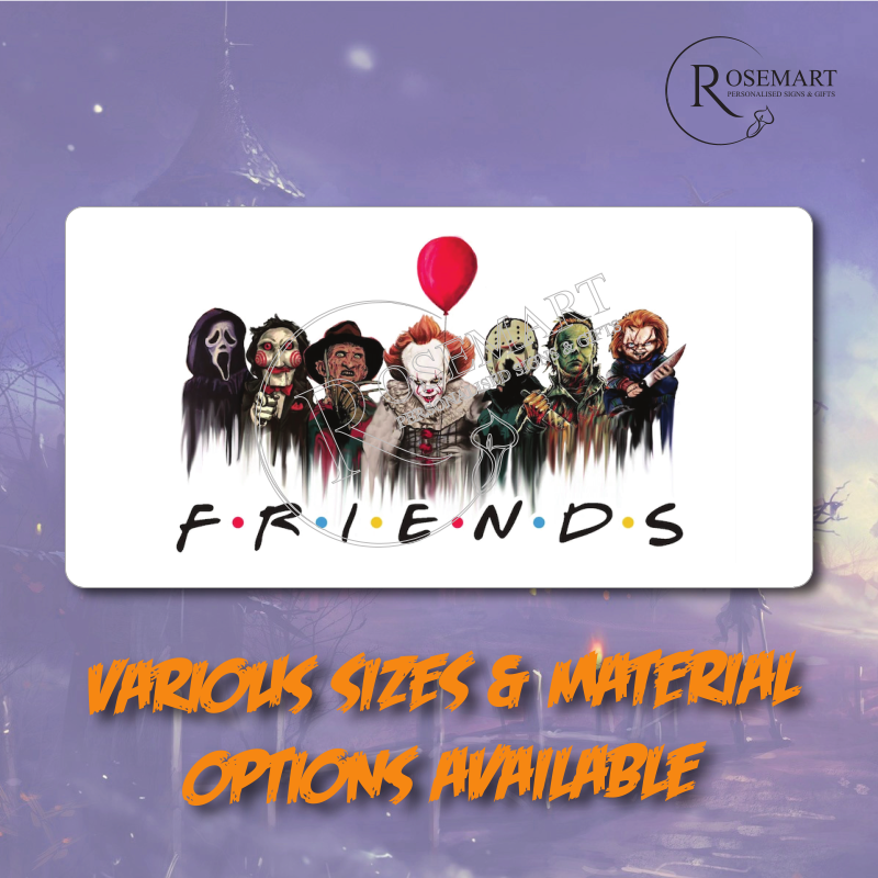 Friends inspired Halloween horror fun metal sign plaque – Rosemart ...