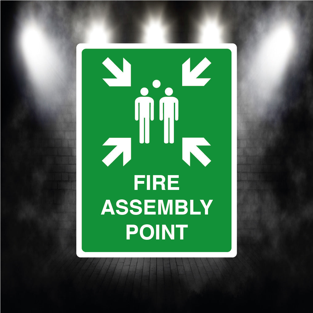 Fire Assembly Point Sign – Metal Plaque or Vinyl Sticker (Indoor/Outdo ...