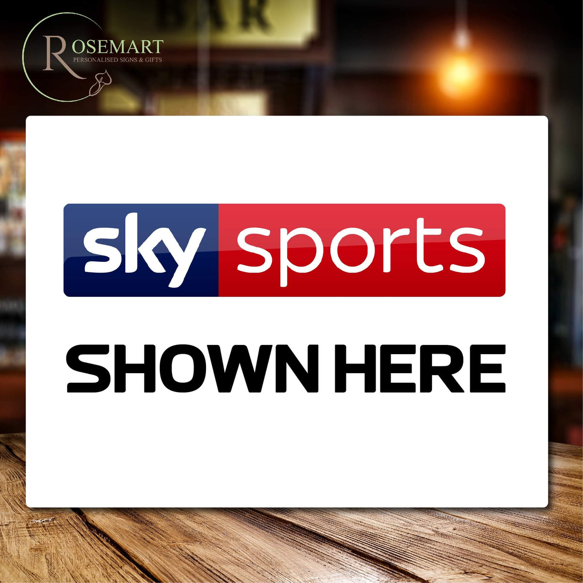 Sky sports shown here home bar metal Sign – Rosemart signs Limited