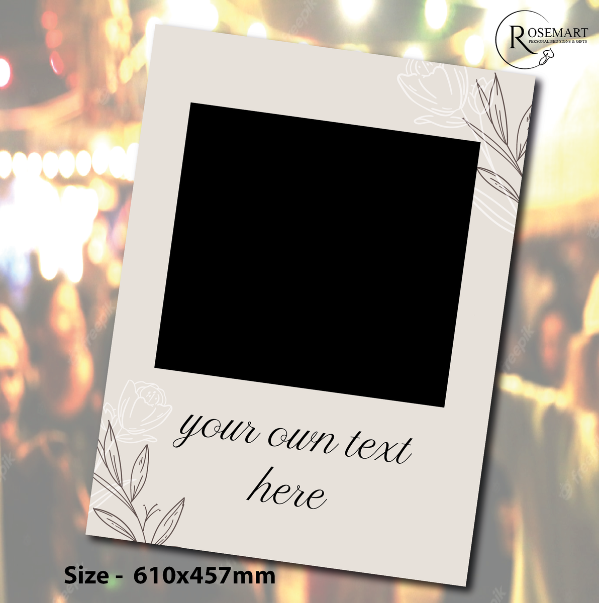 Personalised Wedding themed selfie frame – Rosemart signs Limited